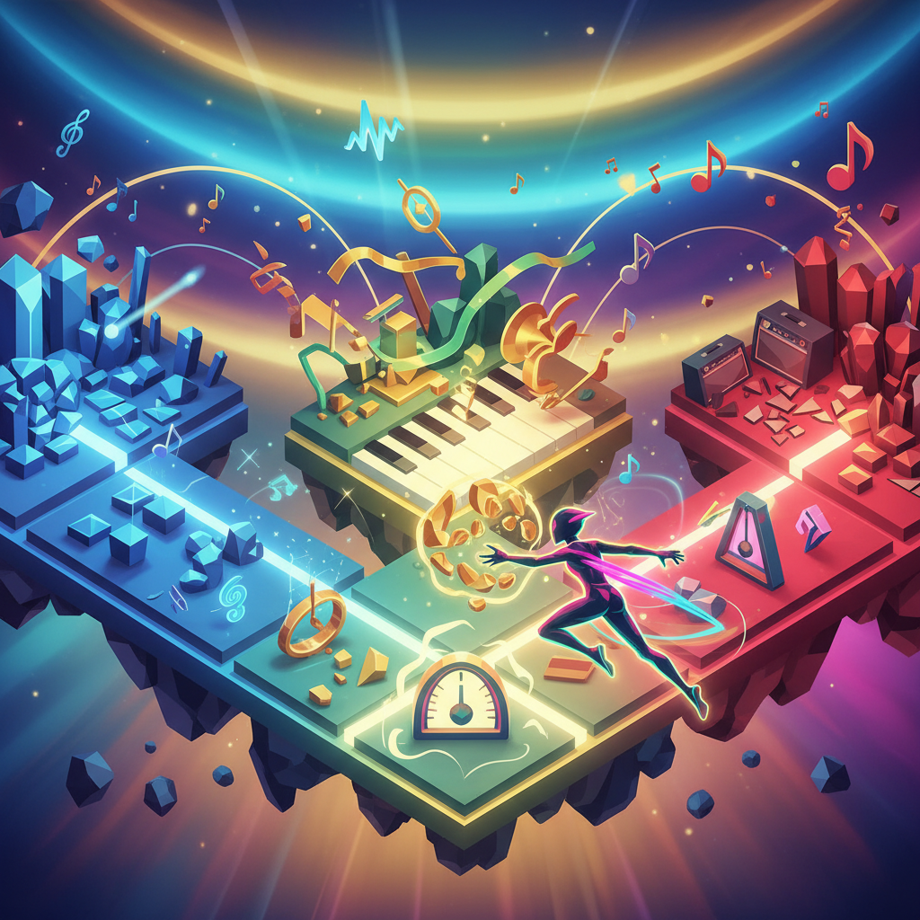 Rhythm Rift Run - Rhythm Platformer by Jabali AI