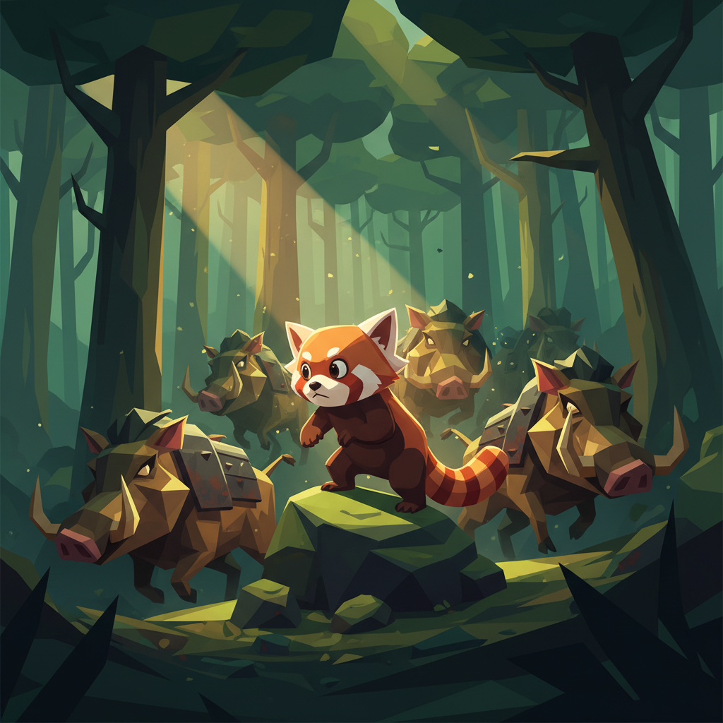 Red Panda Rampart - 3D Open World by Jabali AI