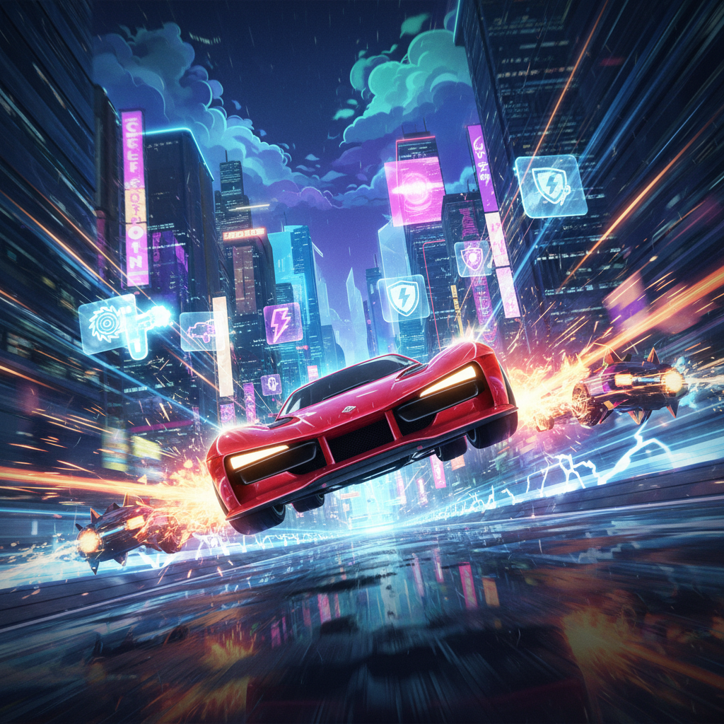 Neon Clash Racers - 3D Racing by Jabali AI