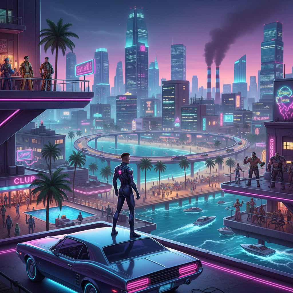 Neon Vice - 3D Open World by Jabali AI