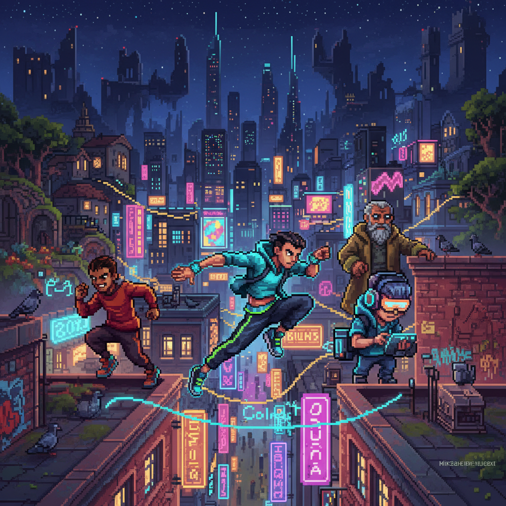 Neon Rooftop Rush - Adventure RPG by Jabali AI