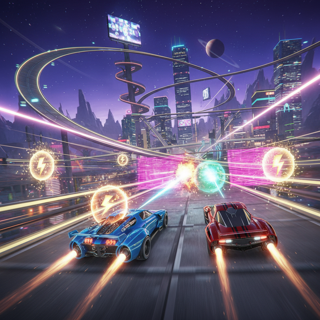 Neon Circuit Carnage - 3D Racing by Jabali AI