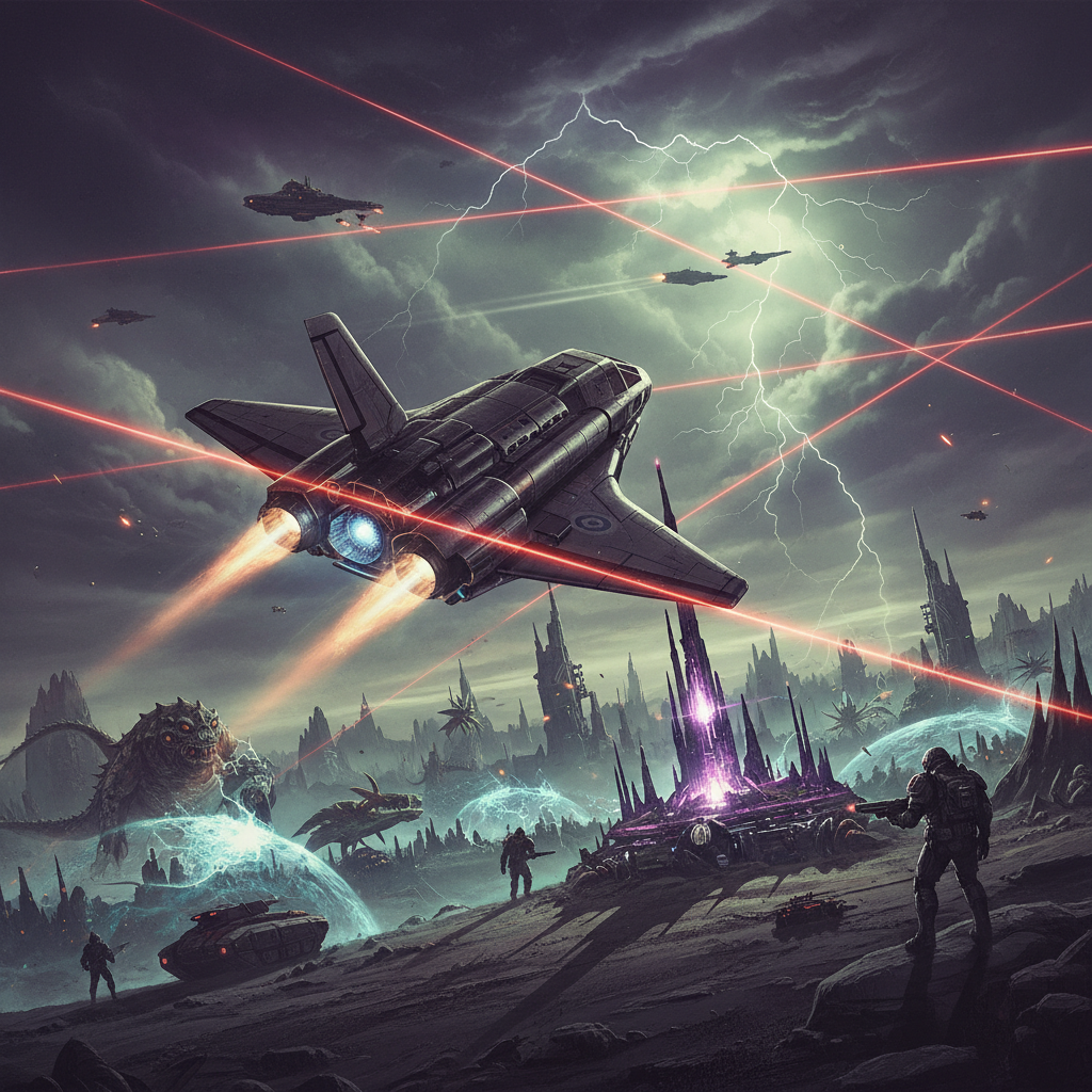 Galactic Descent - Crossing Arcade by Jabali AI