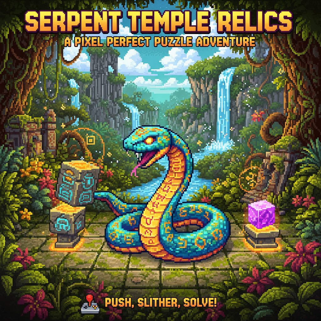 Serpent Temple Relics - Grid-Based Puzzle by Jabali AI