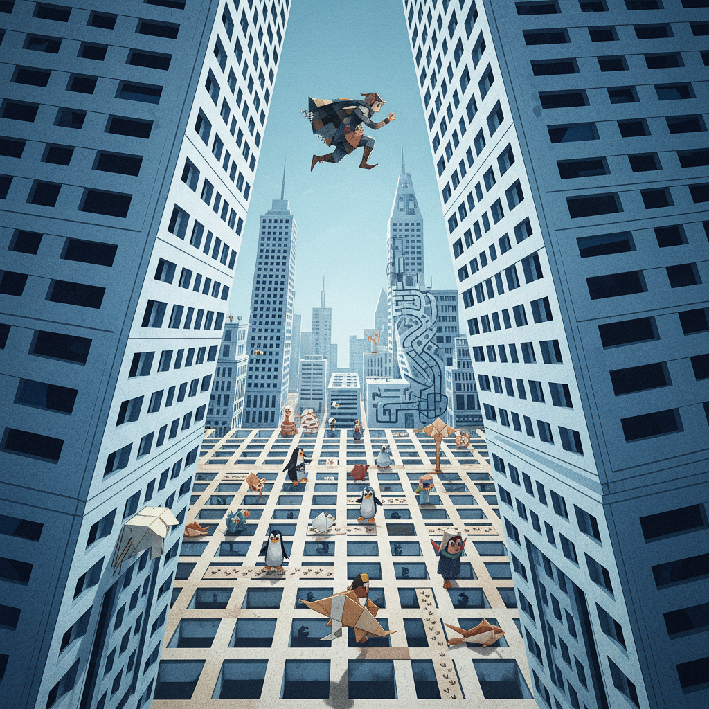 Paper Penguin Grid - 3D Open World by Jabali AI