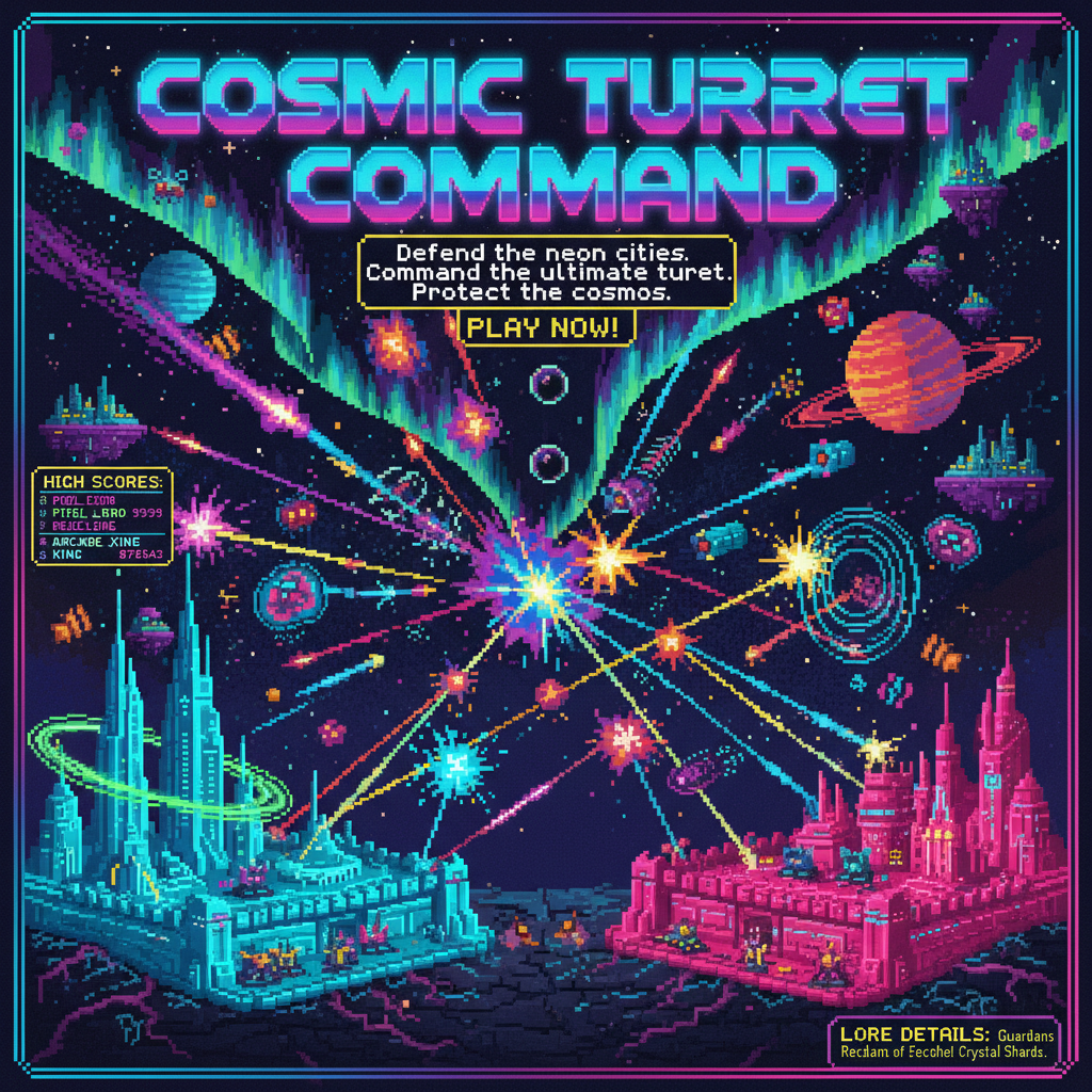 Cosmic Turret Command - Strategic Defense Arcade by Jabali AI