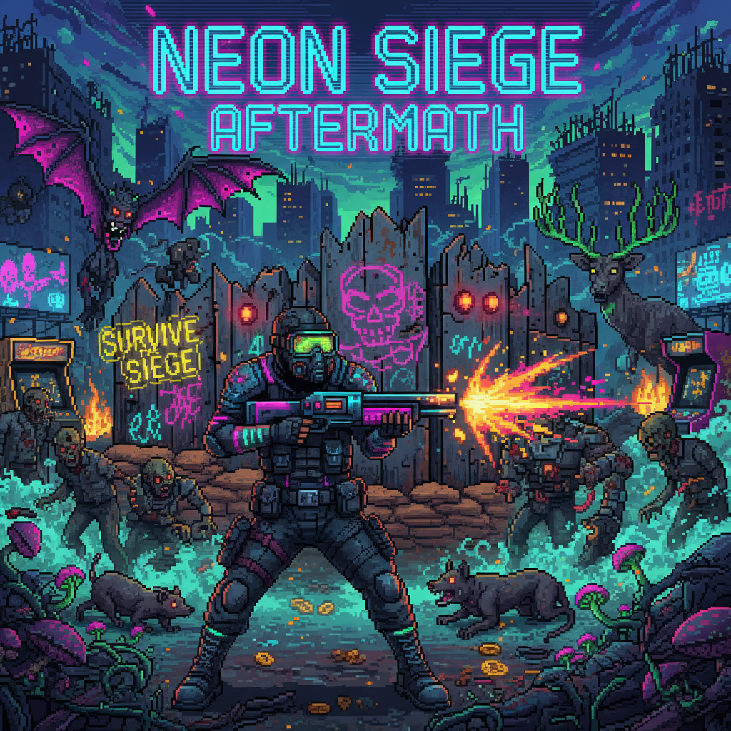 Neon Siege: Aftermath - Fixed Shooter Arcade by Jabali AI