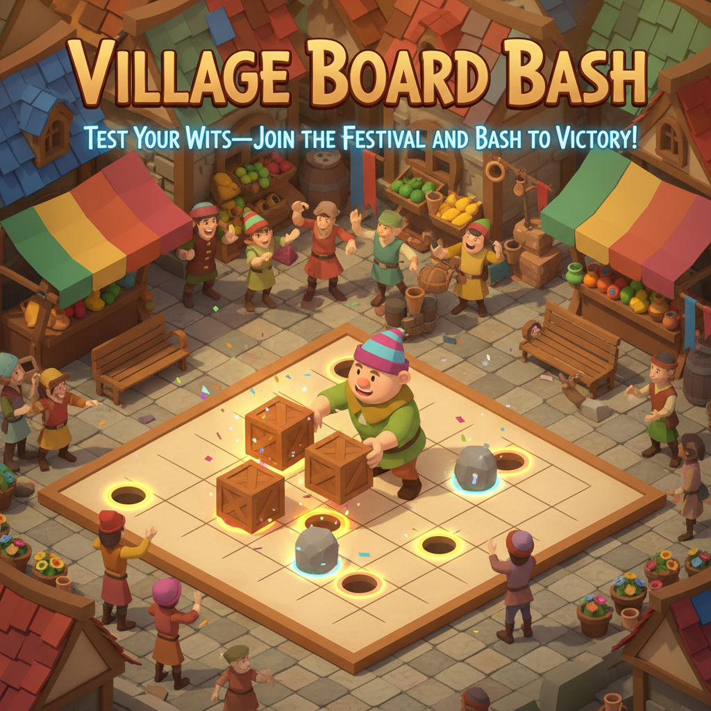 Village Board Bash - Grid-Based Puzzle by Jabali AI