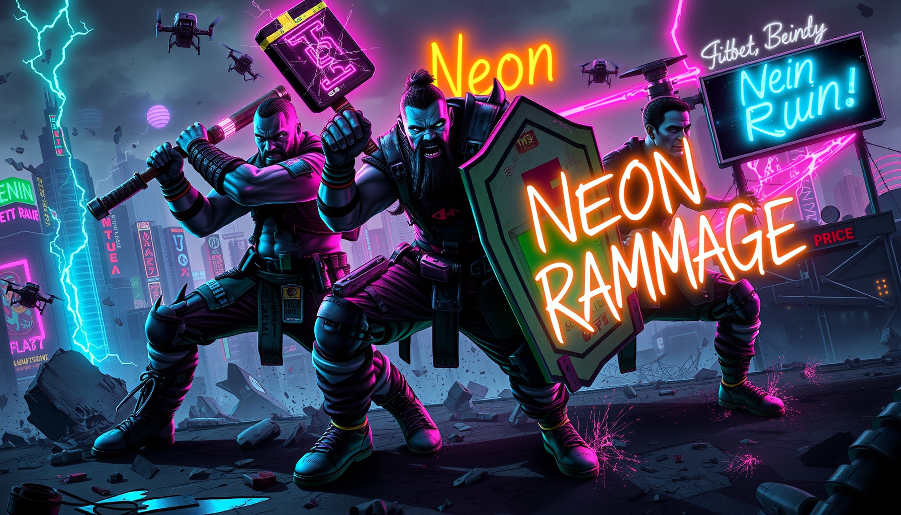 Neon Ruin Rampage - Maze Shooter Arcade by Jabali AI