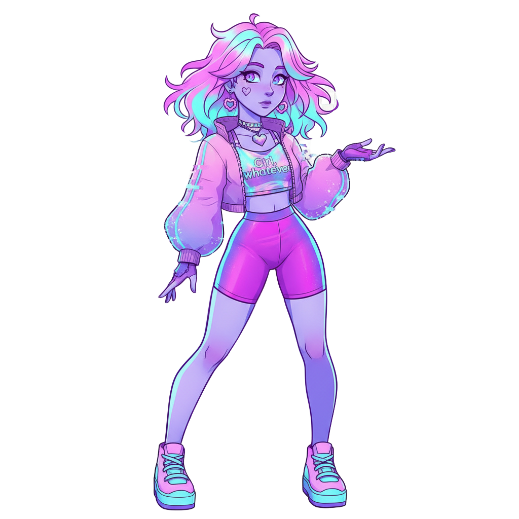 Vaporwave Val - Character Life Simulation by Jabali AI