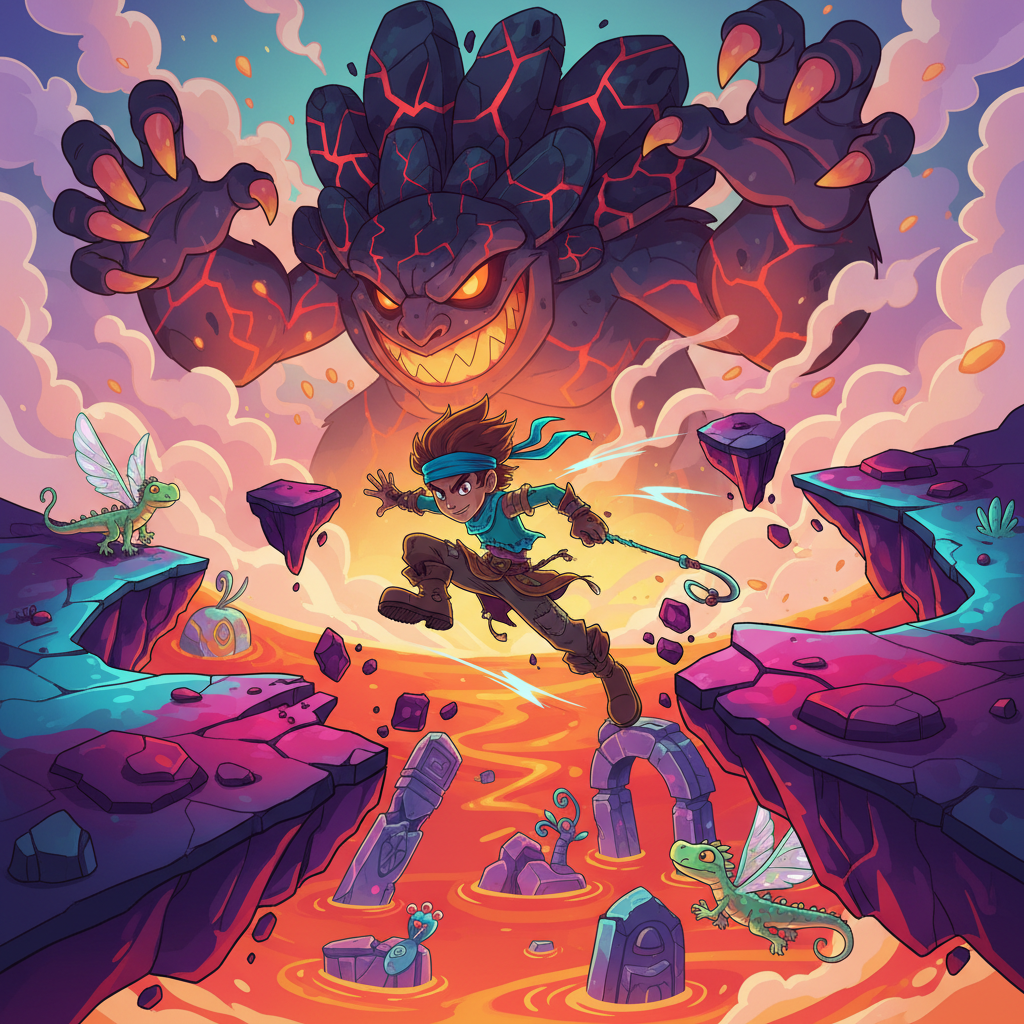 Magma Mayhem Run - Rhythm Platformer by Jabali AI
