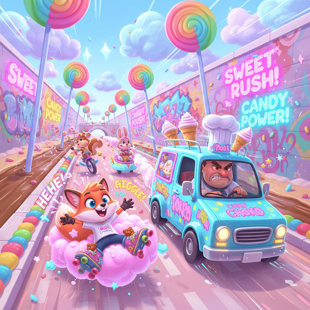 Candy Dash or Crash - 3D Racing by Jabali AI