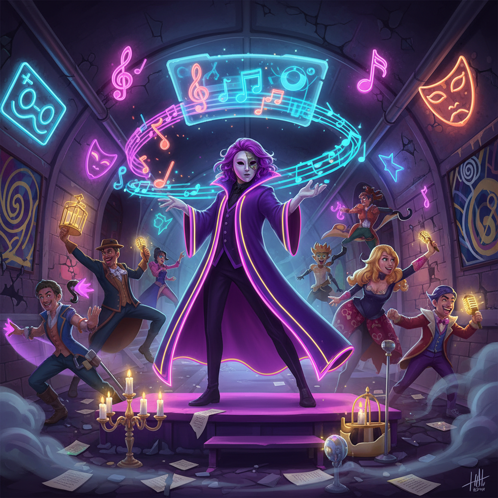 Neon Aria Showdown - Trivia Game by Jabali AI