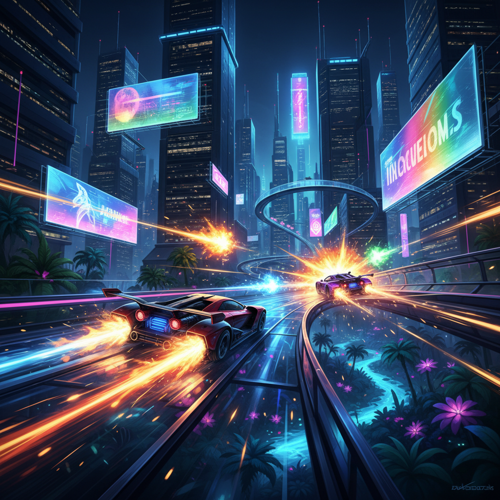 Neon Turbo Mayhem - 3D Racing by Jabali AI
