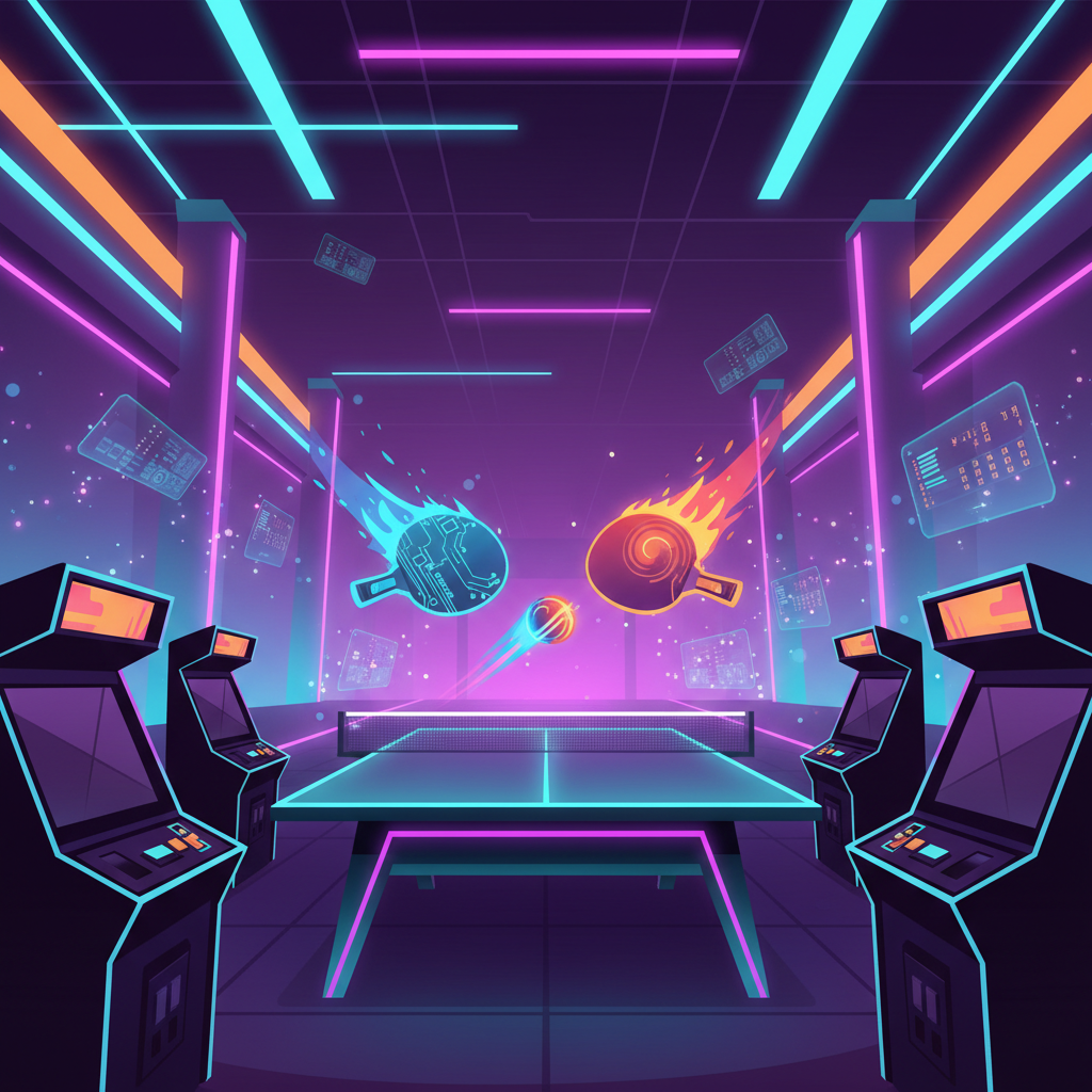 Neon Rival Circuit - Ping Pong by Jabali AI