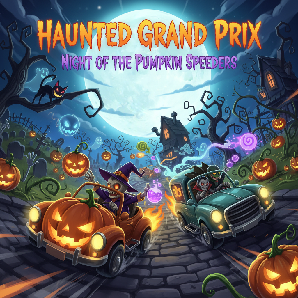 Haunted Circuit: Midnight Mayhem - 3D Racing by Jabali AI