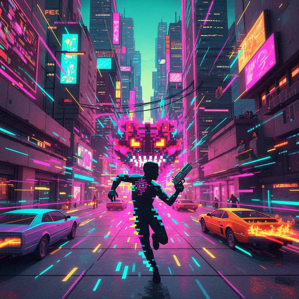 Neon Rush Mayhem - 3D Open World by Jabali AI