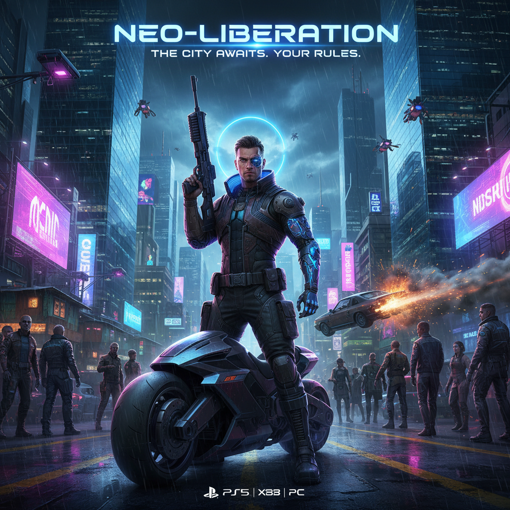 Neon Fracture City - 3D Open World by Jabali AI