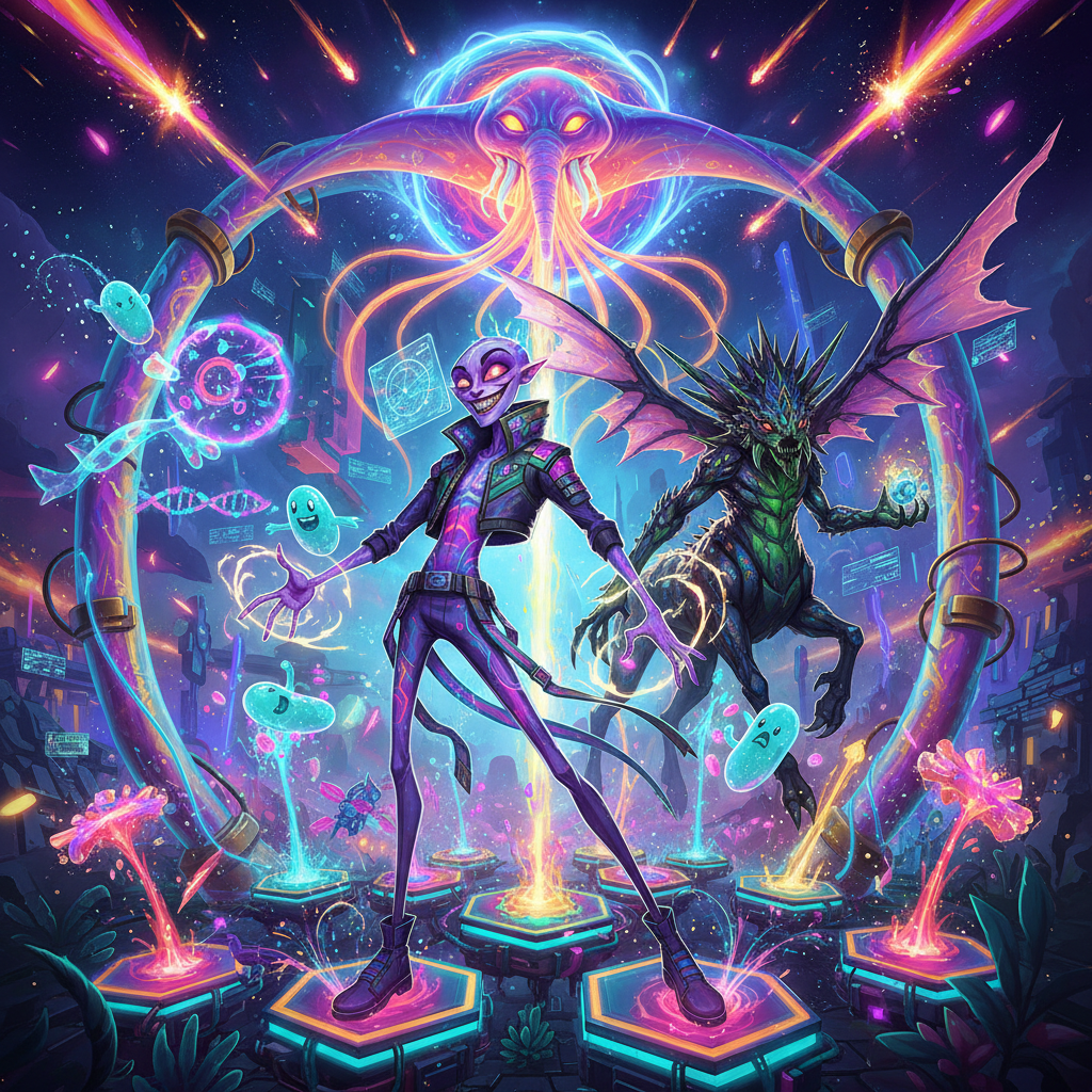 Neon Lab Mayhem - Dungeon Crawler RPG by Jabali AI