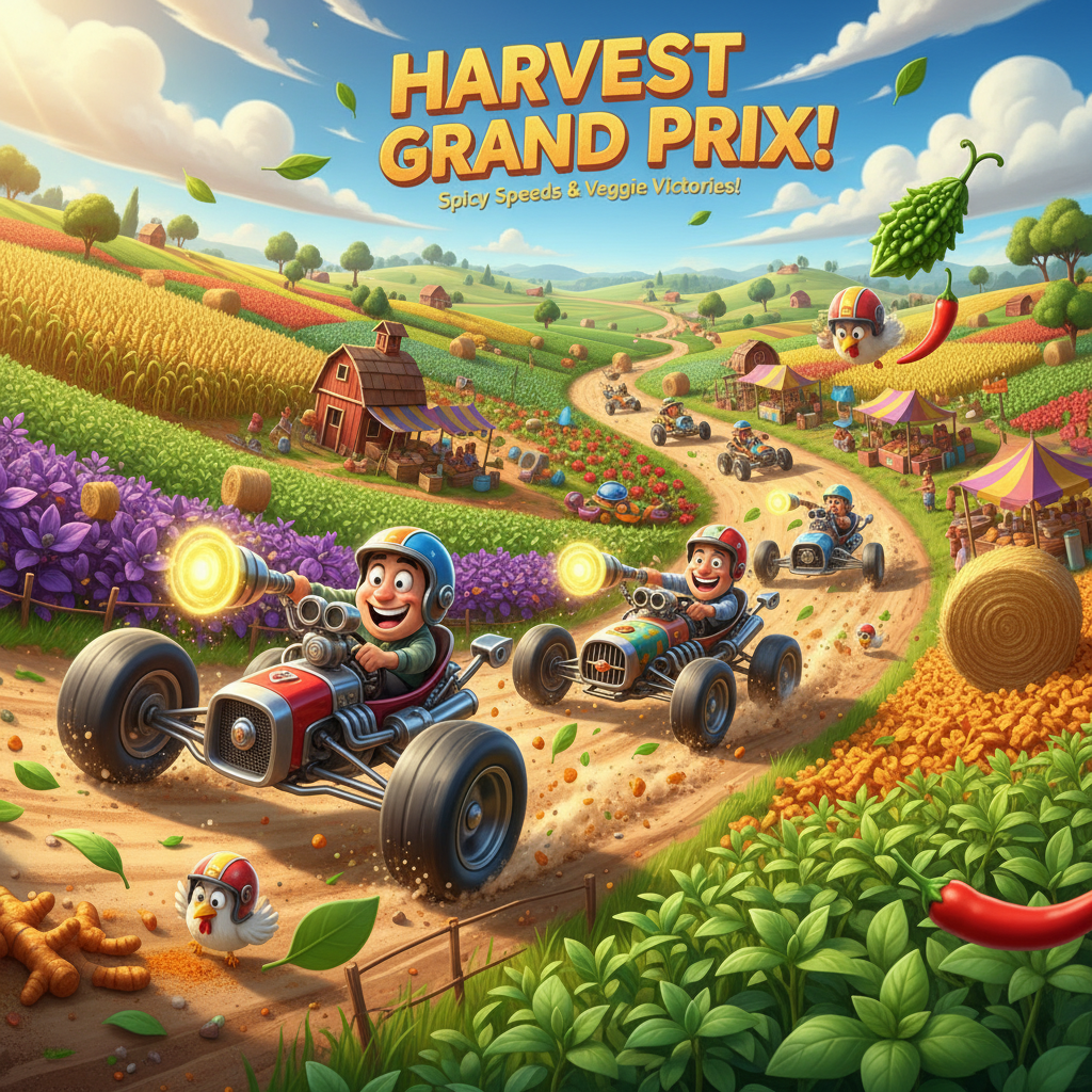 Gourd Rush: Farmyard Rumble - 3D Racing by Jabali AI