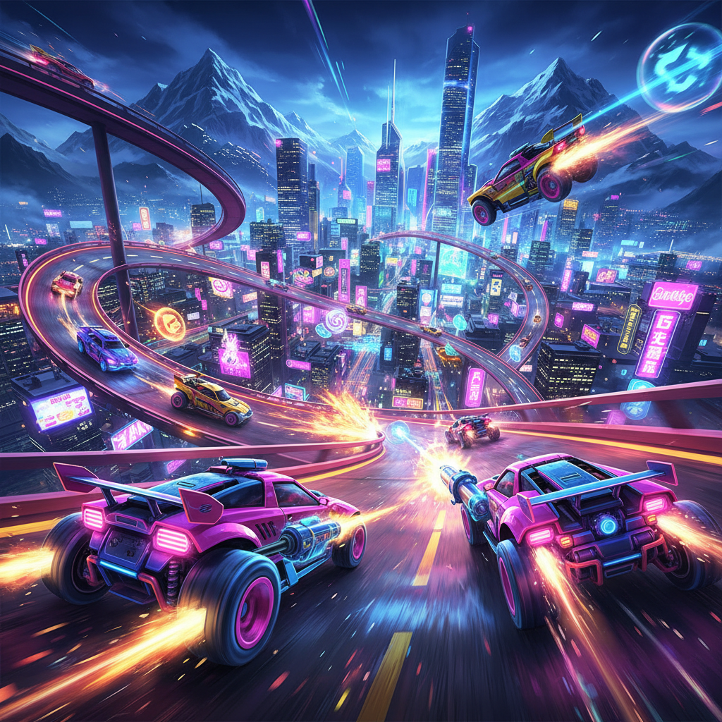 Neon Clash Racers - 3D Racing by Jabali AI