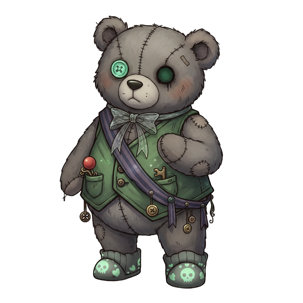 Mothbit the Undead Bear - Character Life Simulation by Jabali AI