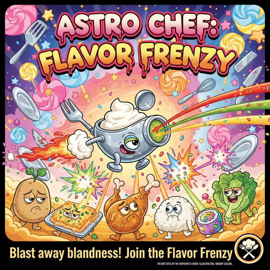Astro Chef: Flavor Frenzy - Fixed Shooter Arcade by Jabali AI