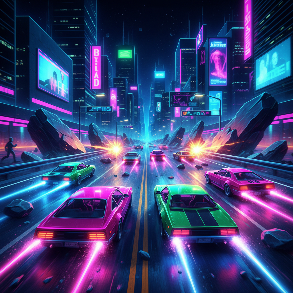 Neon Reckoning: Midnight Runners - 3D Racing by Jabali AI