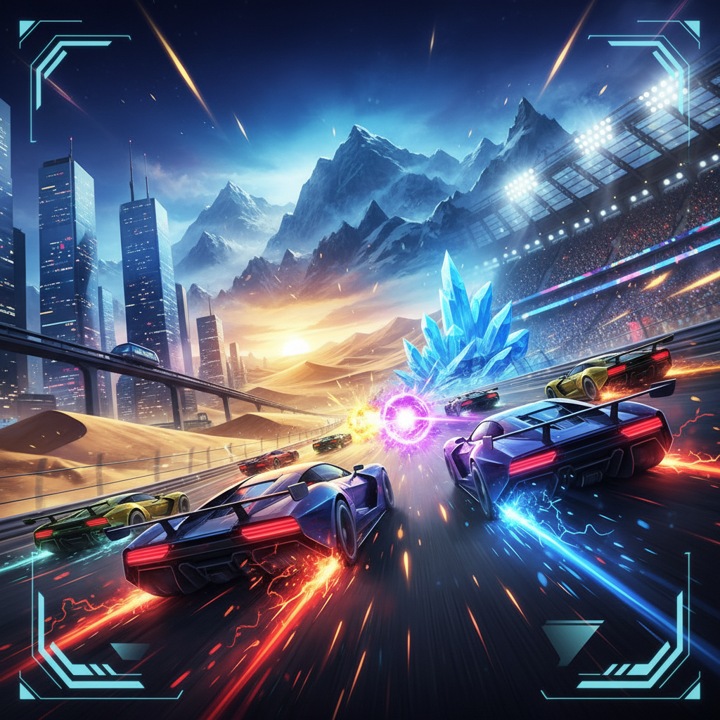 Neon Rivals: Combat Racing - 3D Racing by Jabali AI