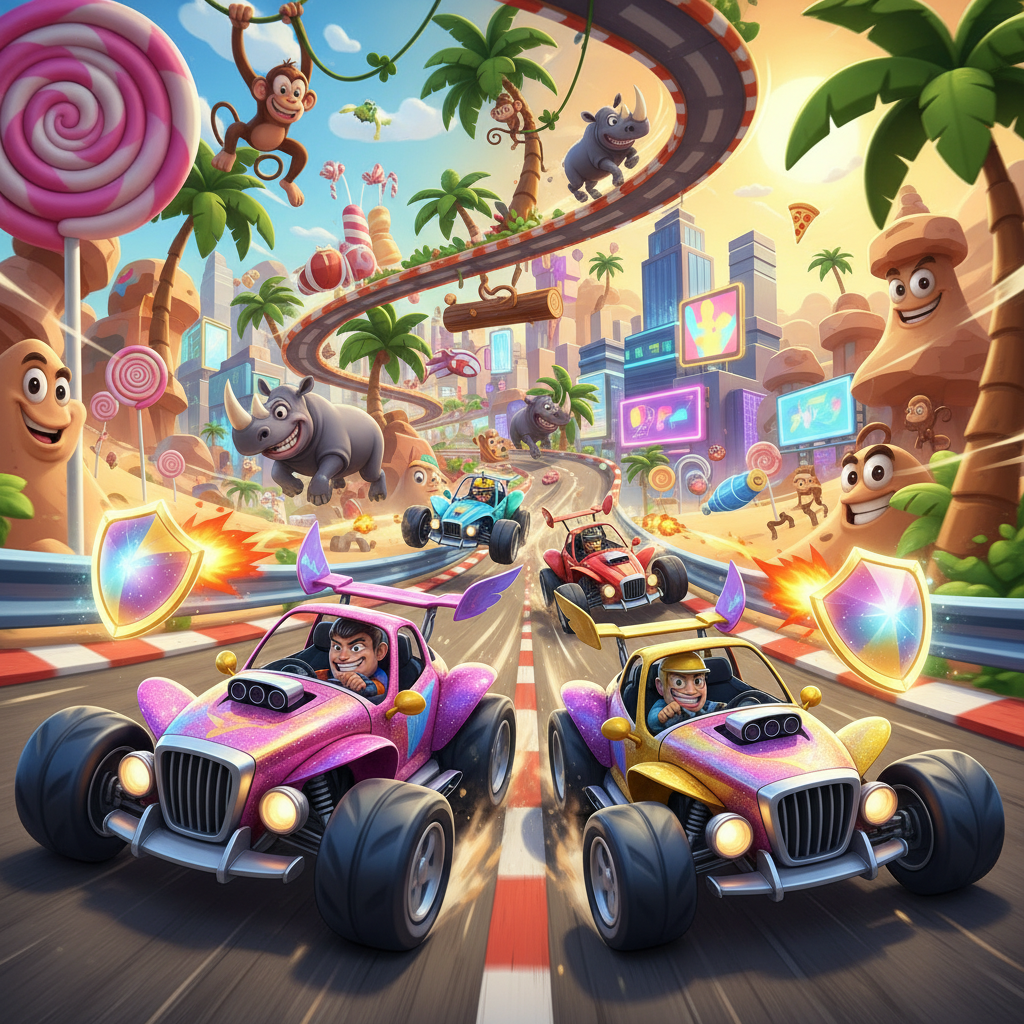 Turbo Toon Racers - 3D Racing by Jabali AI