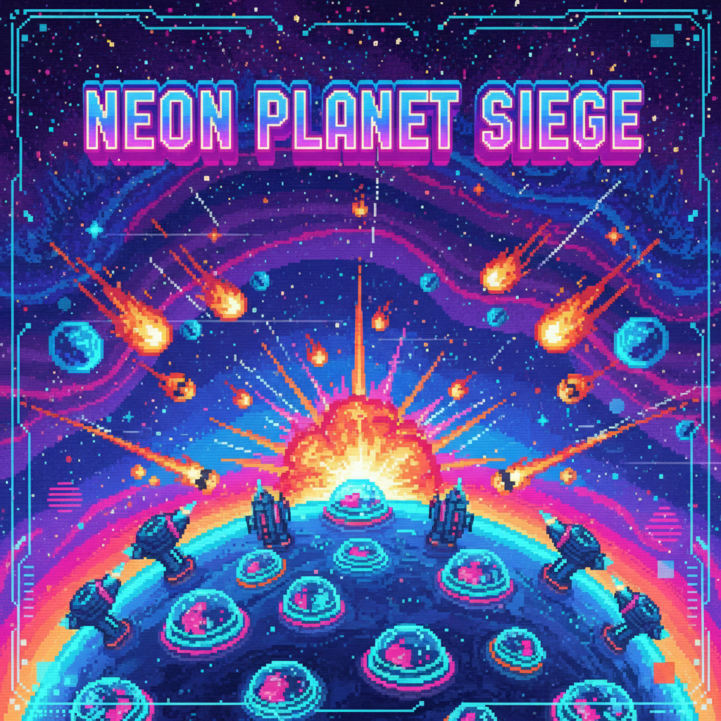 Neon Planet Siege - Strategic Defense Arcade by Jabali AI