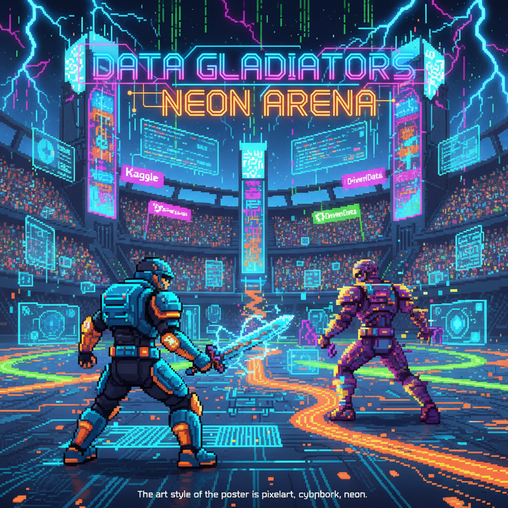 Data Gladiators: Neon Arena - Maze Shooter Arcade by Jabali AI
