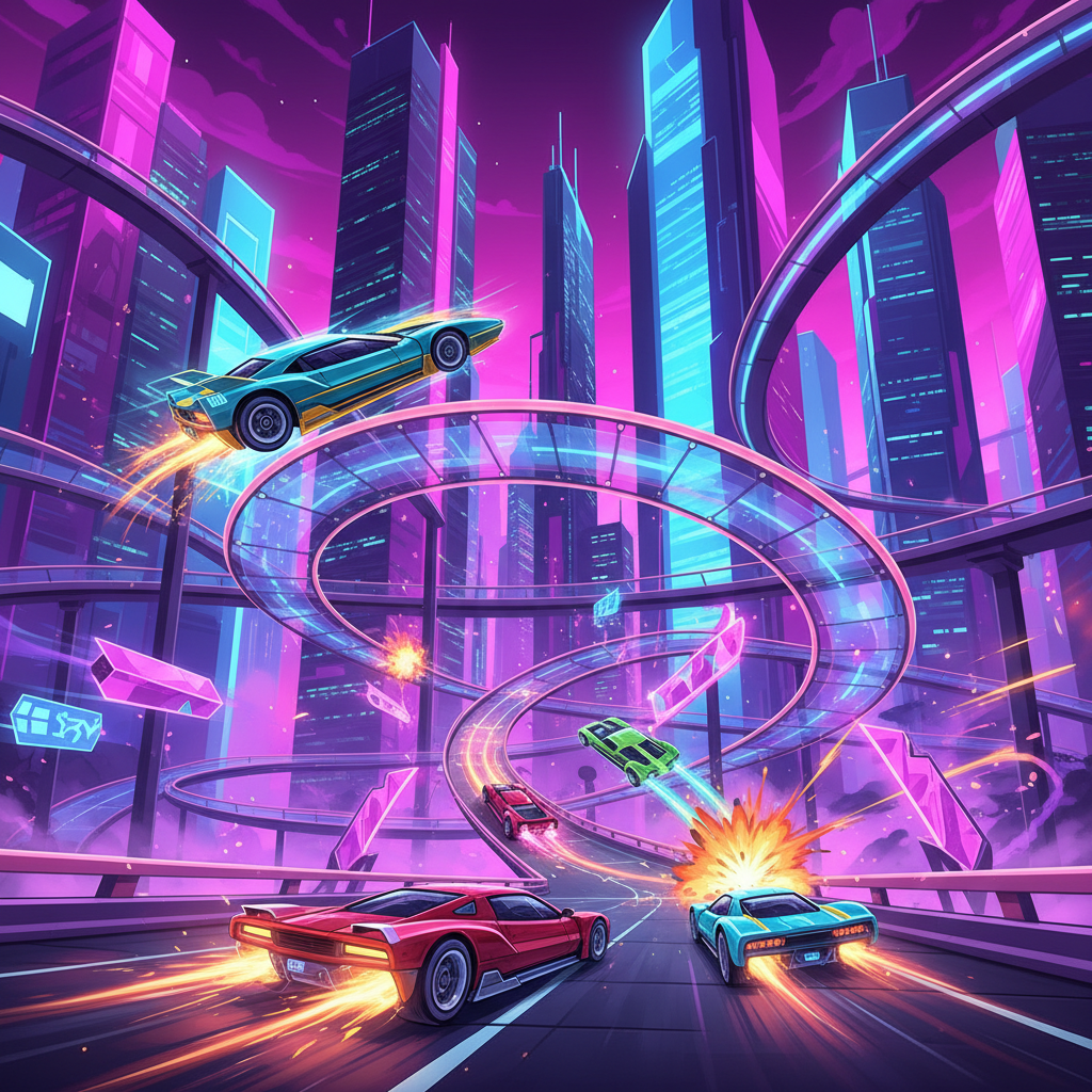 Neon Rivals Rampage - 3D Racing by Jabali AI
