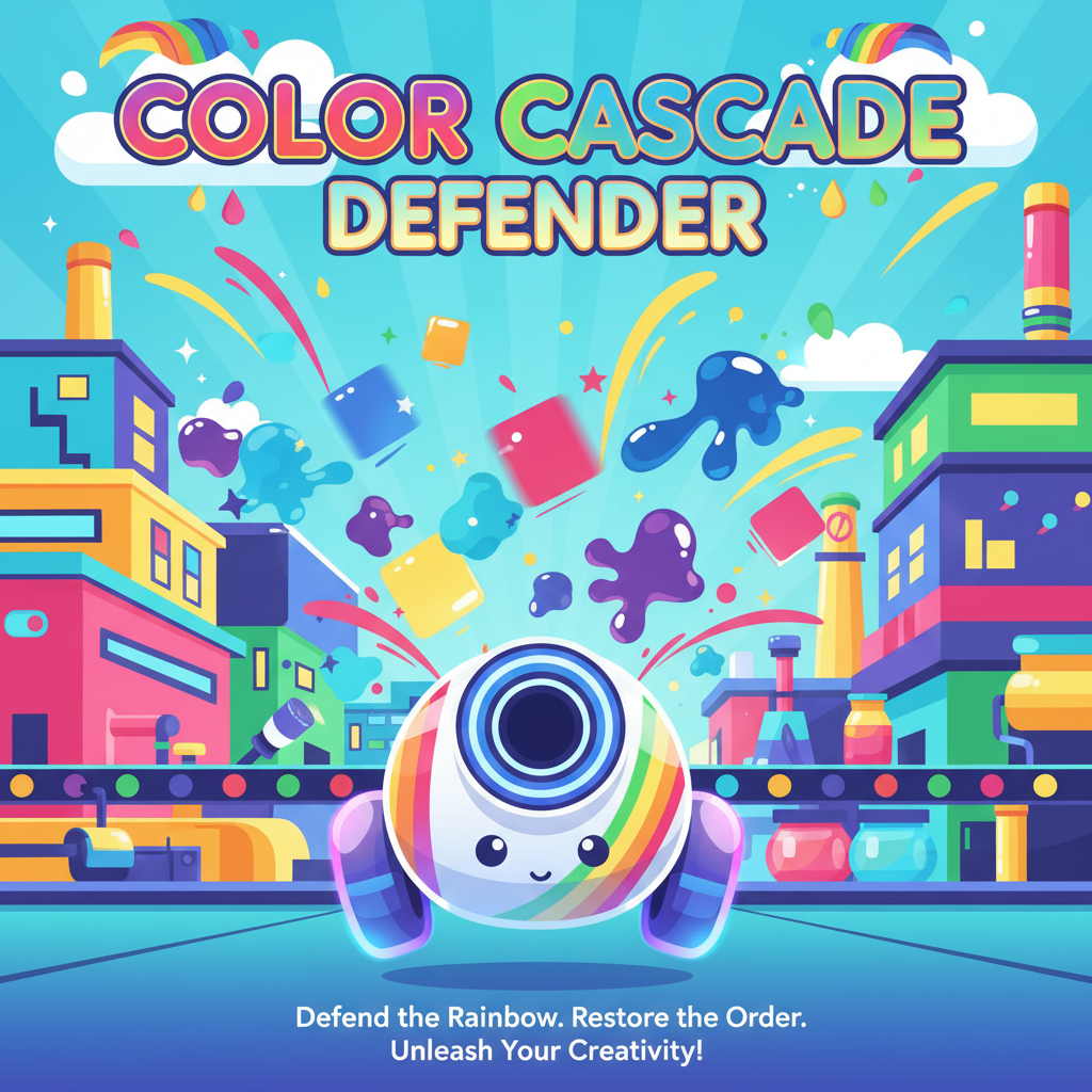 Color Cascade Defender - Fixed Shooter Arcade by Jabali AI