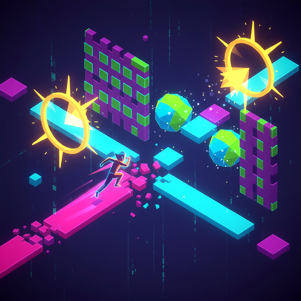 Prism Runner Rush - Rhythm Platformer by Jabali AI