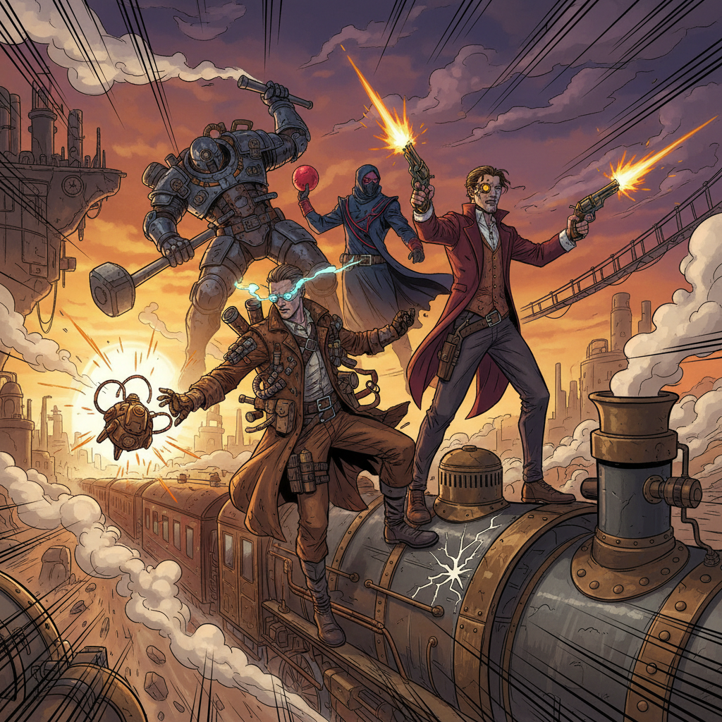 Iron Rail Renegades - Dungeon Crawler RPG by Jabali AI