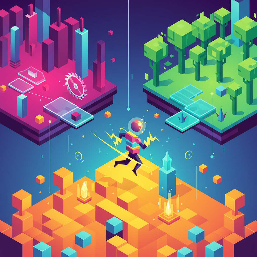 Prism Dash Quest - Rhythm Platformer by Jabali AI