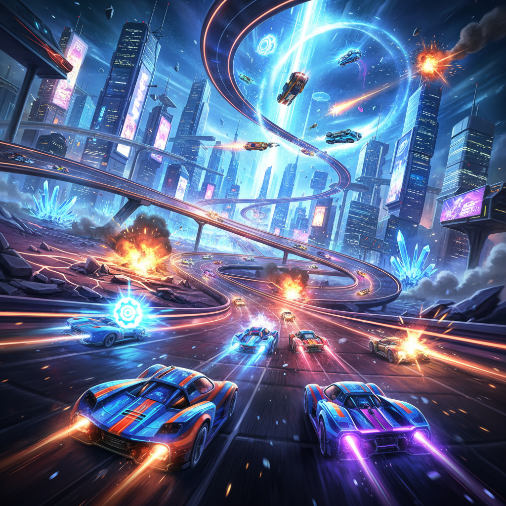 Neon Velocity: Combat Circuit - 3D Racing by Jabali AI