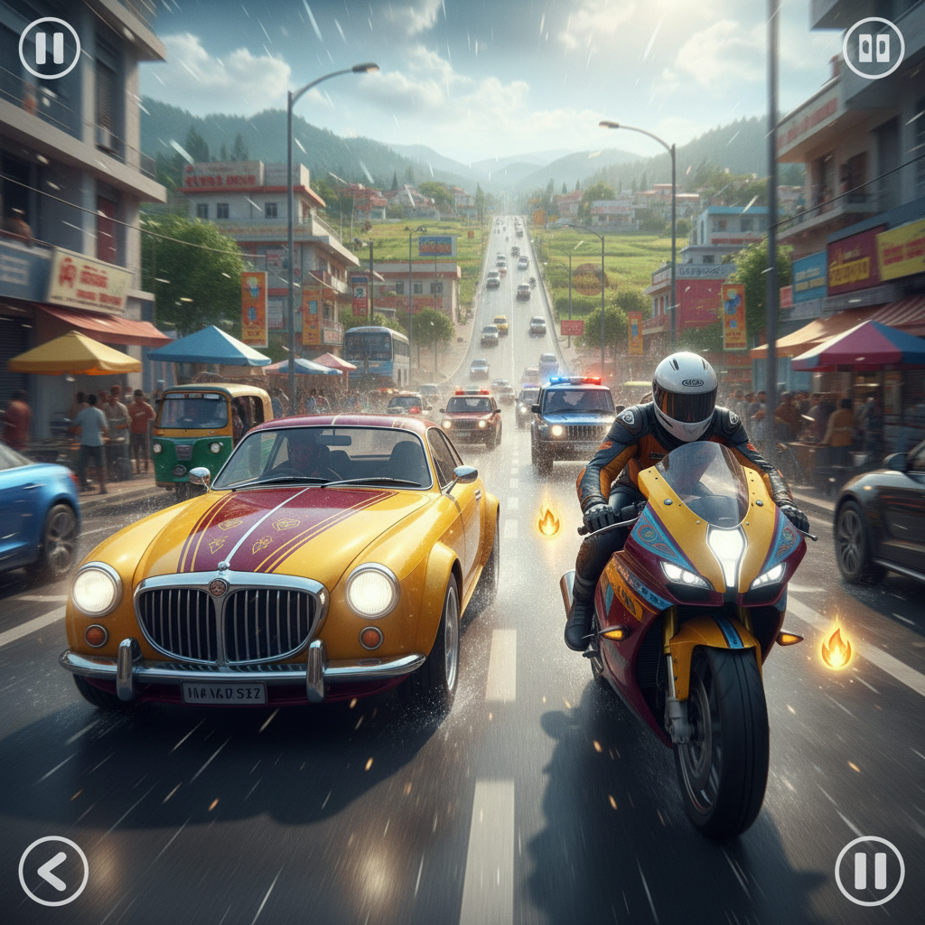 Indian Streets Unleashed - 3D Racing by Jabali AI