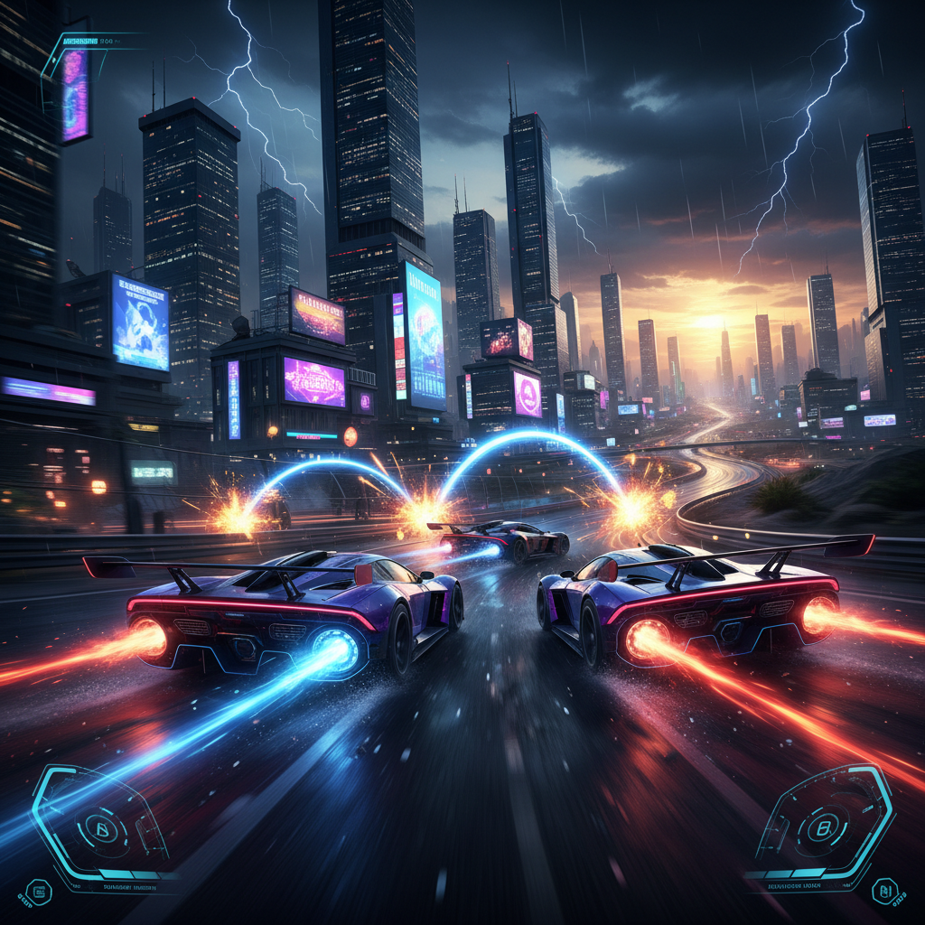 Neon Velocity: Turbo Clash - 3D Racing by Jabali AI