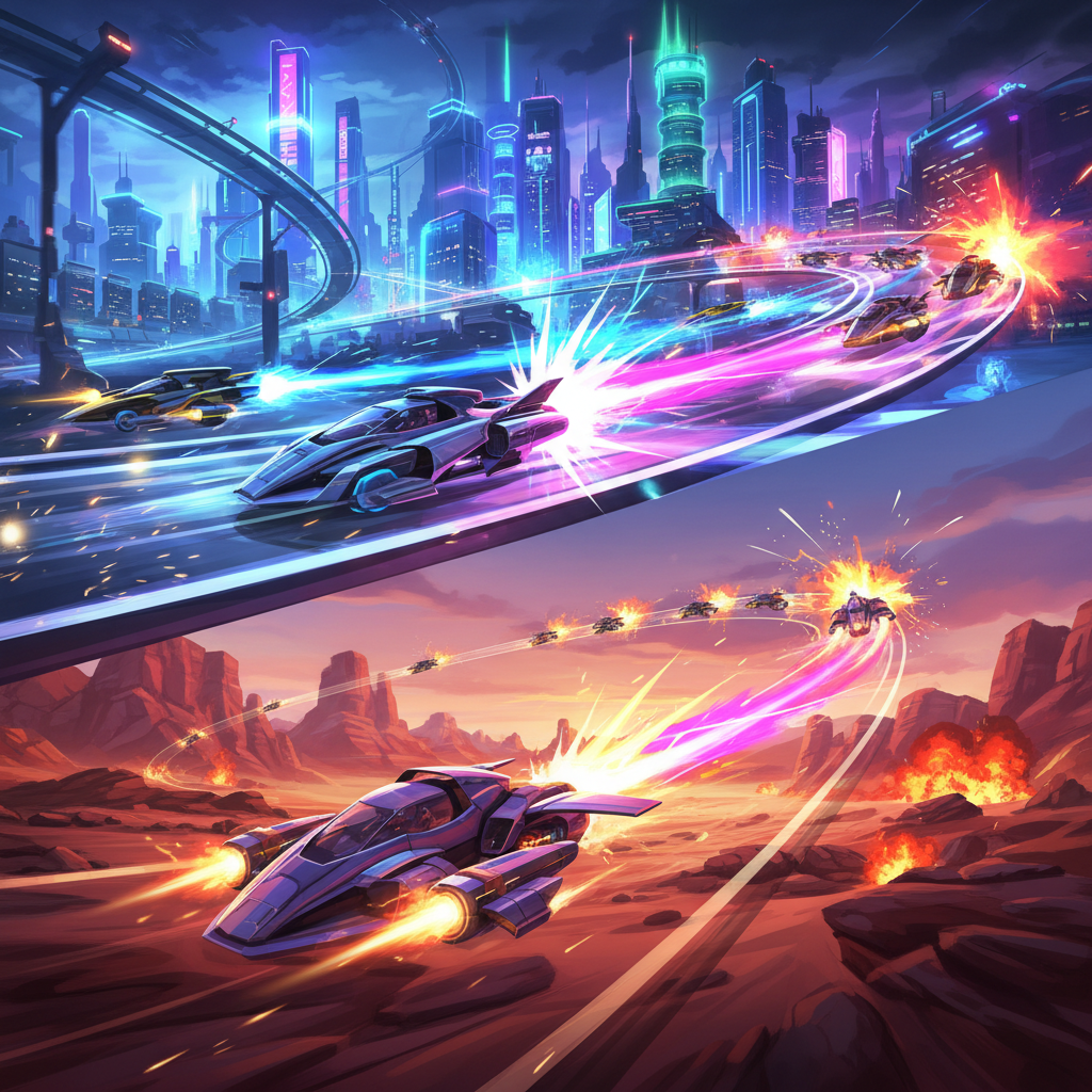 Neon Velocity: Combat Rush - 3D Racing by Jabali AI