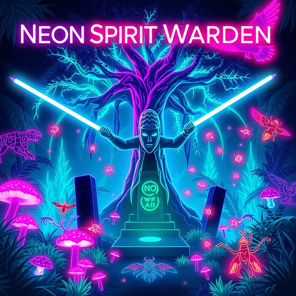 Neon Spirit Warden - Fixed Shooter Arcade by Jabali AI