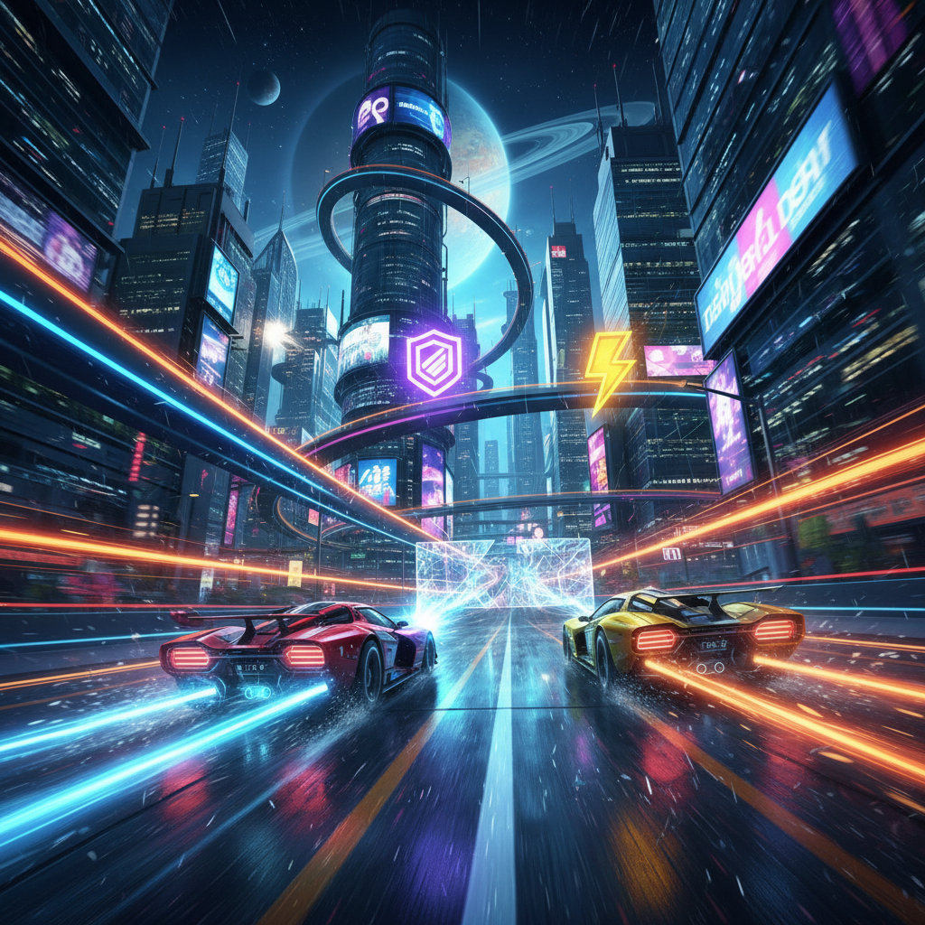 Neon Velocity: Combat Rush - 3D Racing by Jabali AI