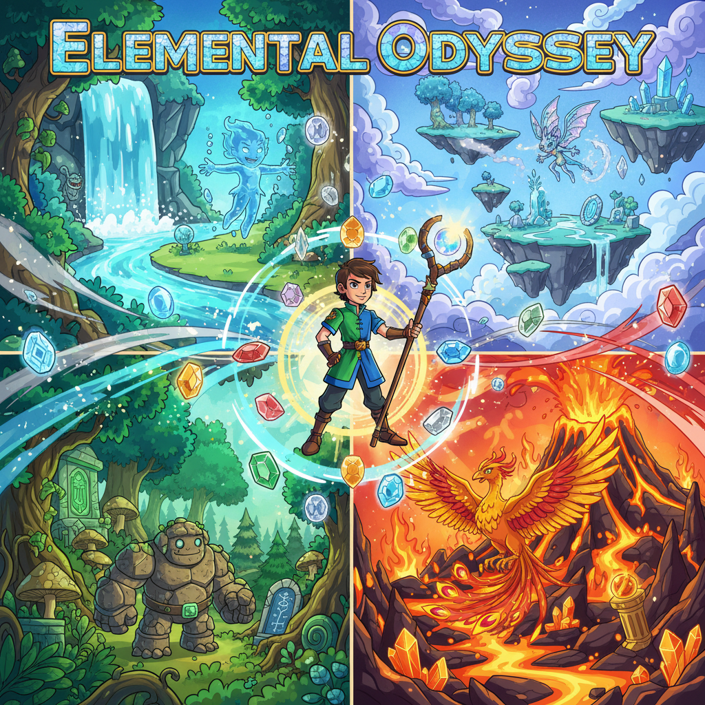 Elemental Odyssey - Match 3 Puzzle by Jabali AI