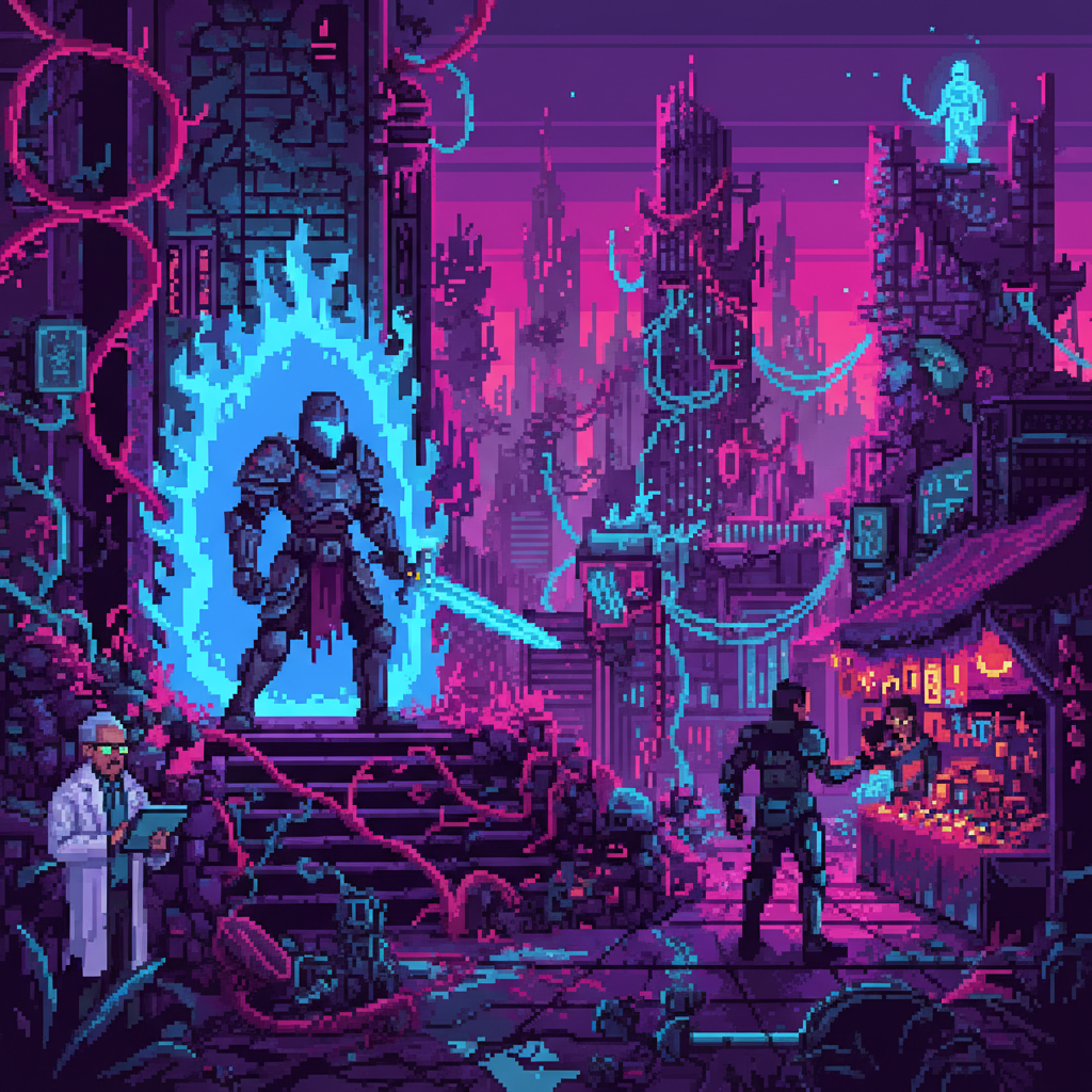 Neon Knight: Time Rift - Adventure RPG by Jabali AI