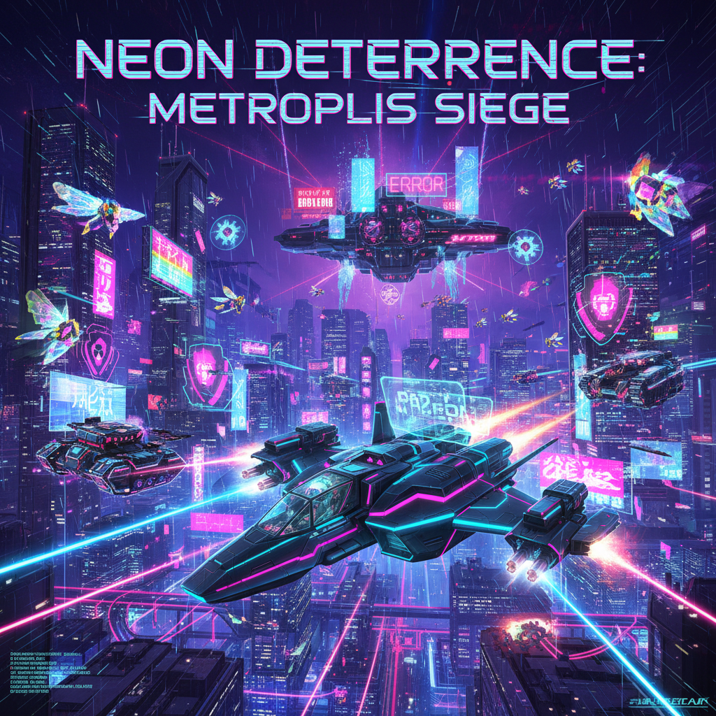 Neon Deterrence: Metropolis Siege - Fixed Shooter Arcade by Jabali AI