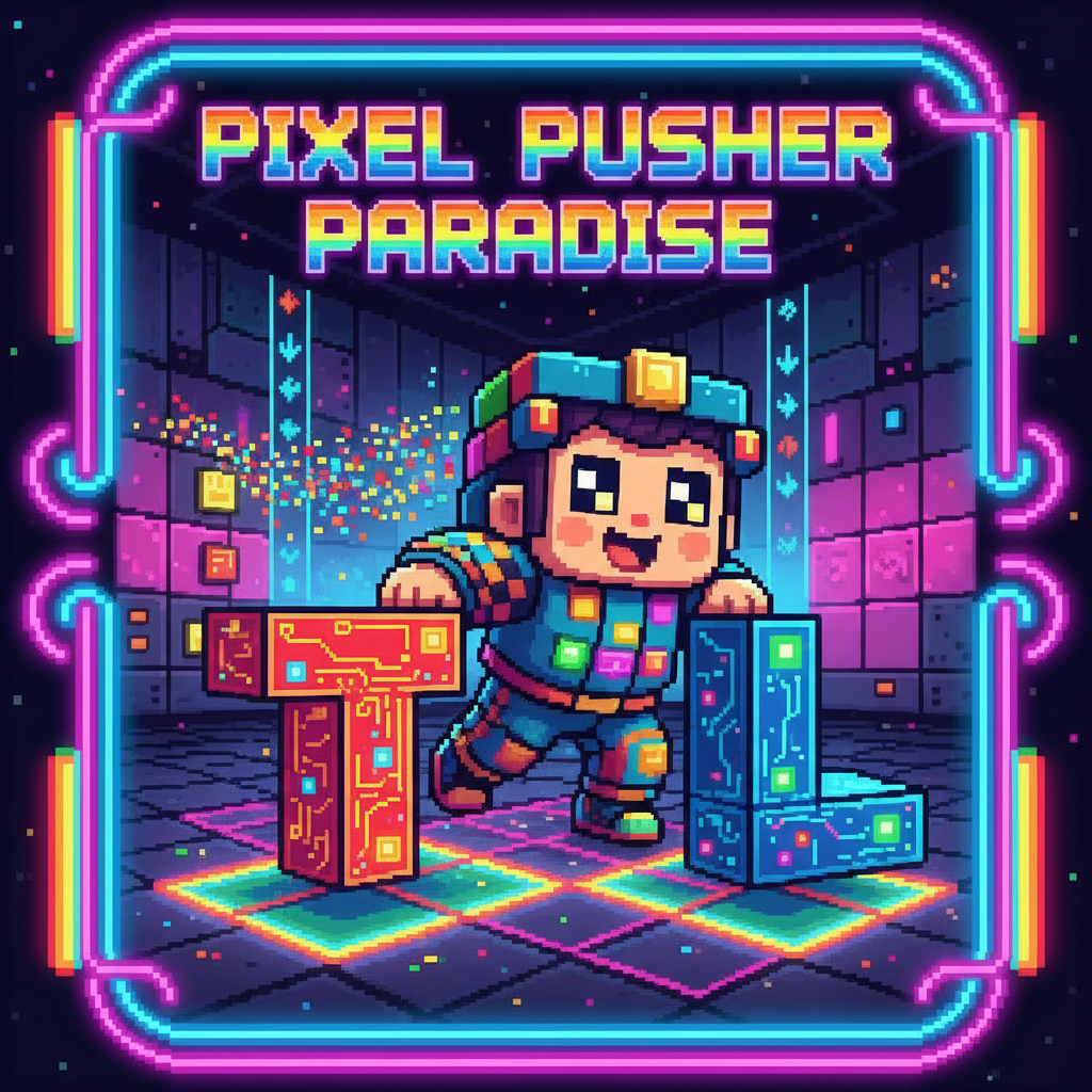Pixel Pusher Paradise - Grid-Based Puzzle by Jabali AI