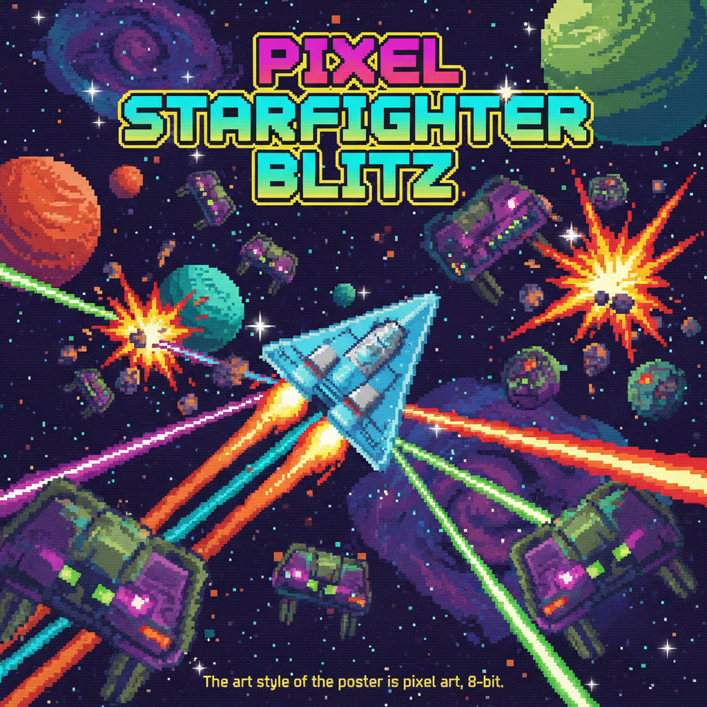 Pixel Starfighter Blitz - Fixed Shooter Arcade by Jabali AI