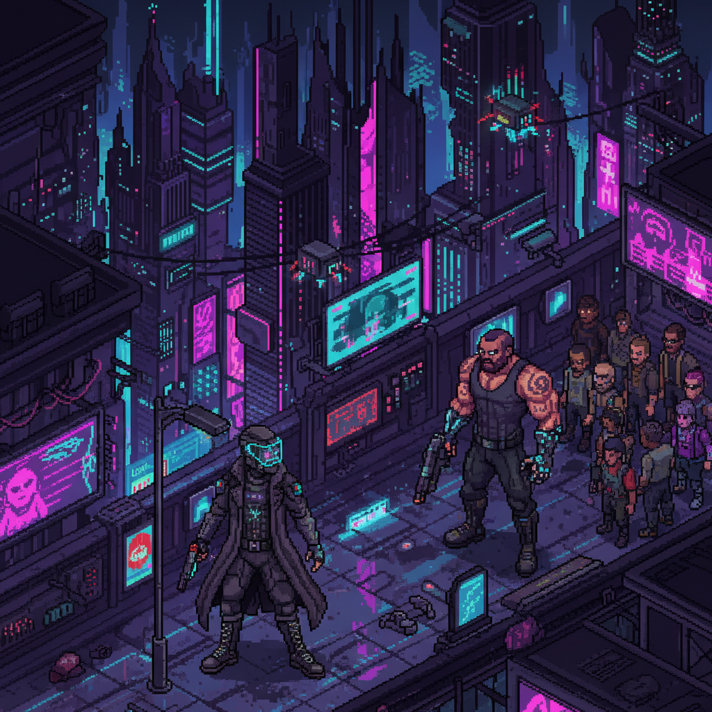 Neon Underworld Agent - Dungeon Crawler RPG by Jabali AI