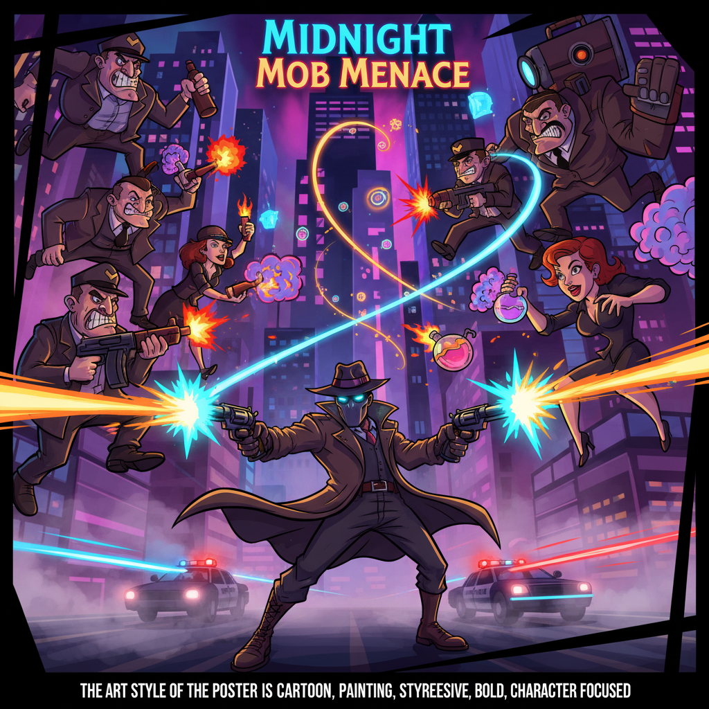 Midnight Mob Menace - Fixed Shooter Arcade by Jabali AI